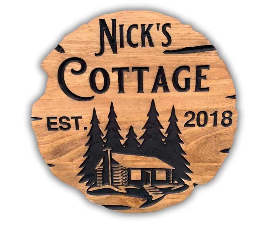 Rustic Cottage Sign | Personalized Wooden Decor – Samgo Woodworking