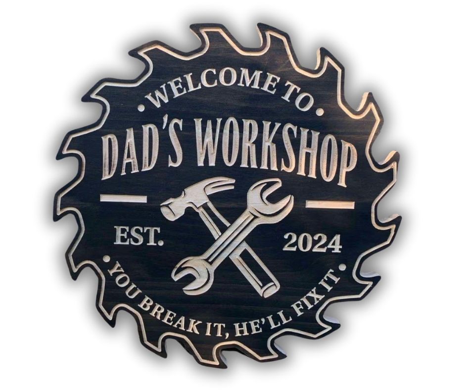 Custom Workshop sign | Wooden Workshop Sign – Samgo Woodworking