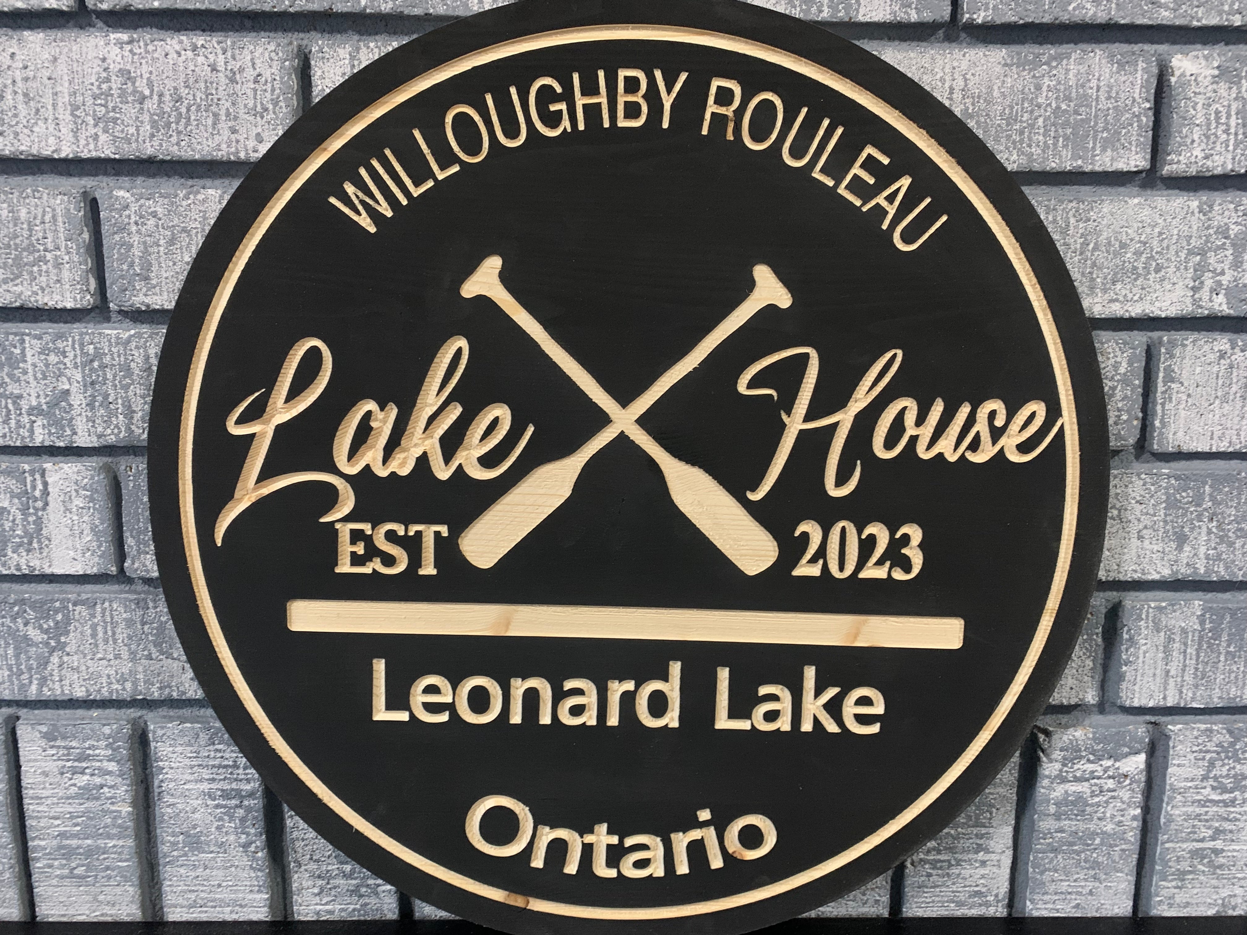 Custom Wooden Lakehouse Sign | Paddles Cottage | Personalized Cabin De ...