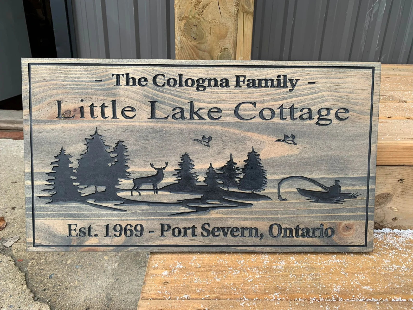 Custom Cottage Sign | Custom Engraved Lakehouse – Samgo Woodworking